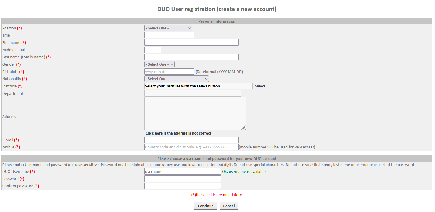 DUO account creation & login – MAX IV